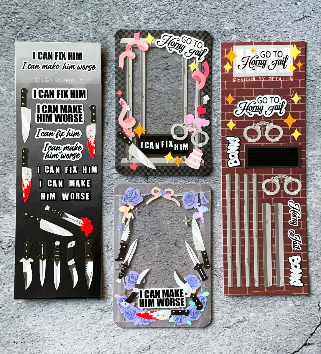 Horny Jail Deco Sticker Sheet – zetallis