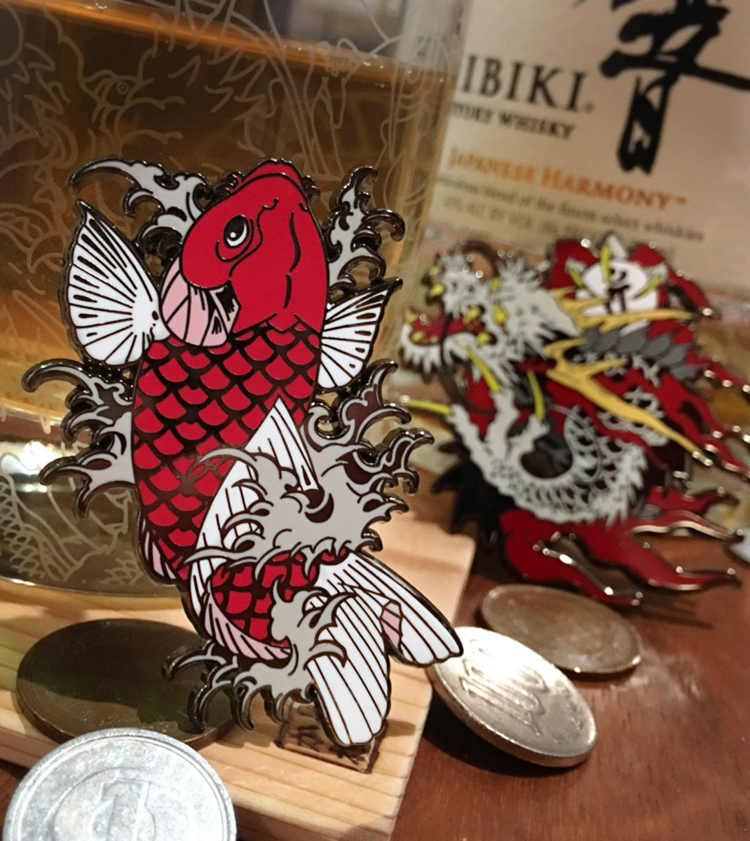 Yakuza Nishikiyama Koi Enamel Pin – zetallis