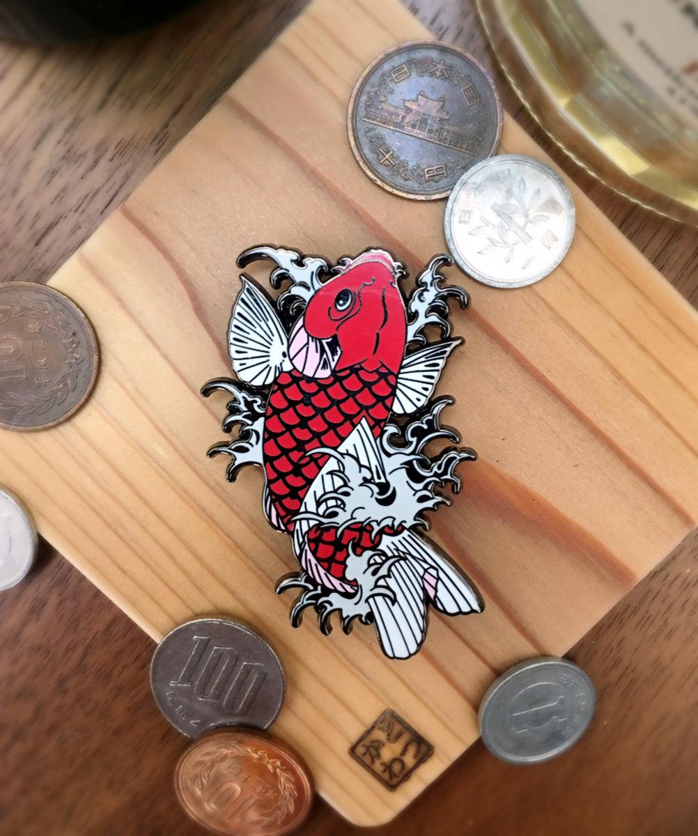 Yakuza Nishikiyama Koi Enamel Pin – zetallis